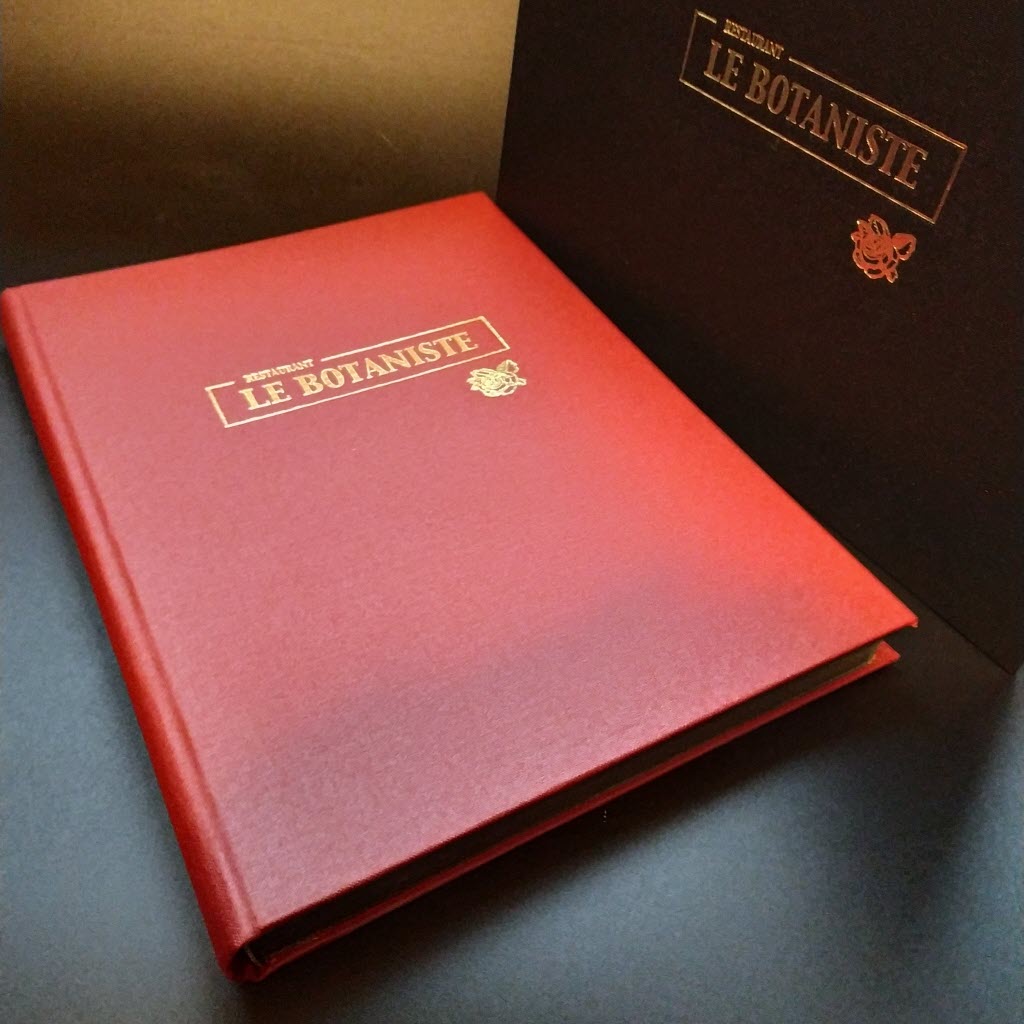 Le Botaniste| Carte de menu | Le Menu Français