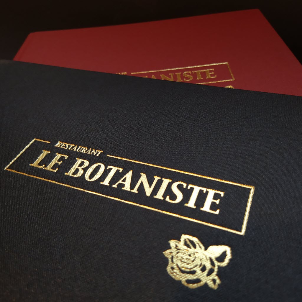 Le Botaniste| Carte de menu | Le Menu Français